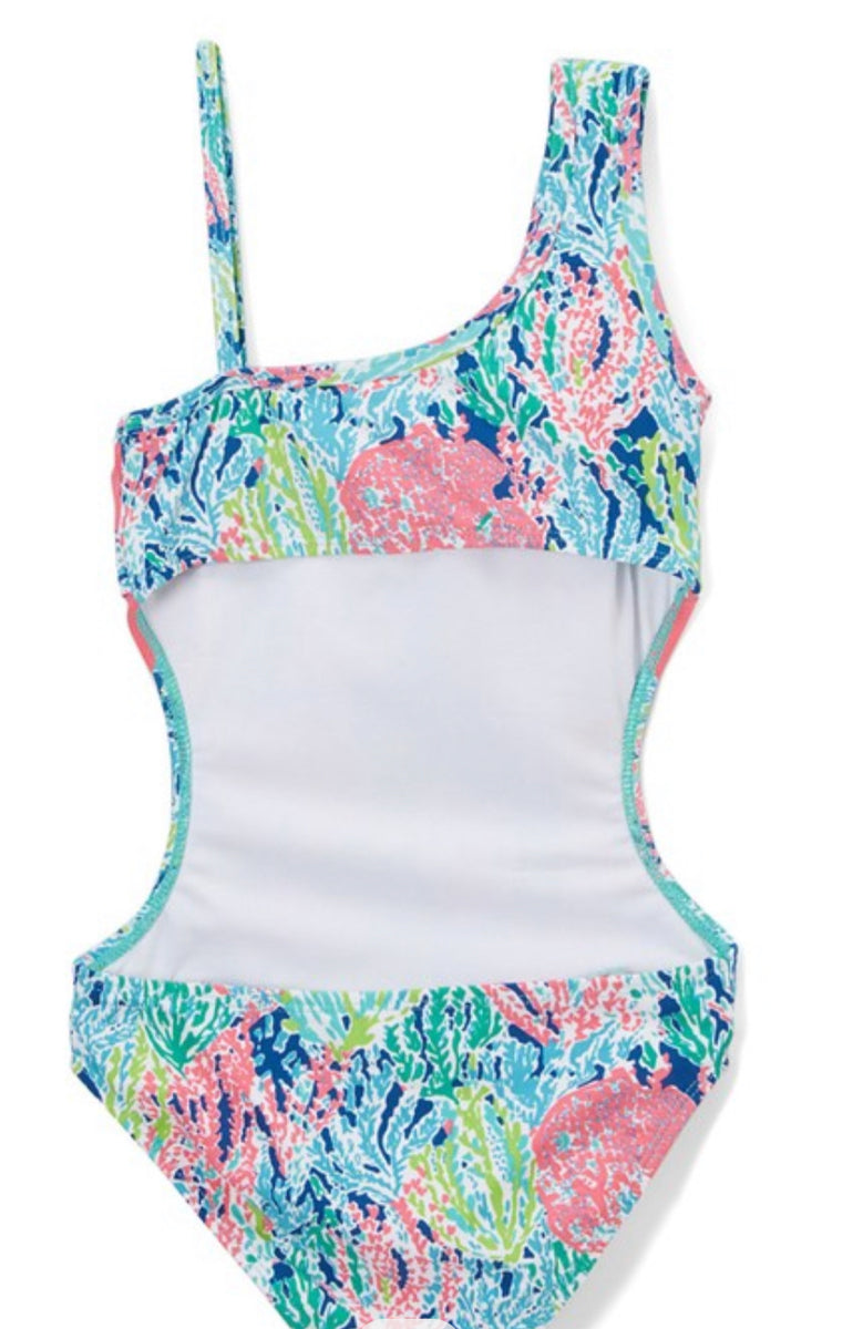 Coral Reef Girls Swimsuit – Raegan Nichole's Boutique